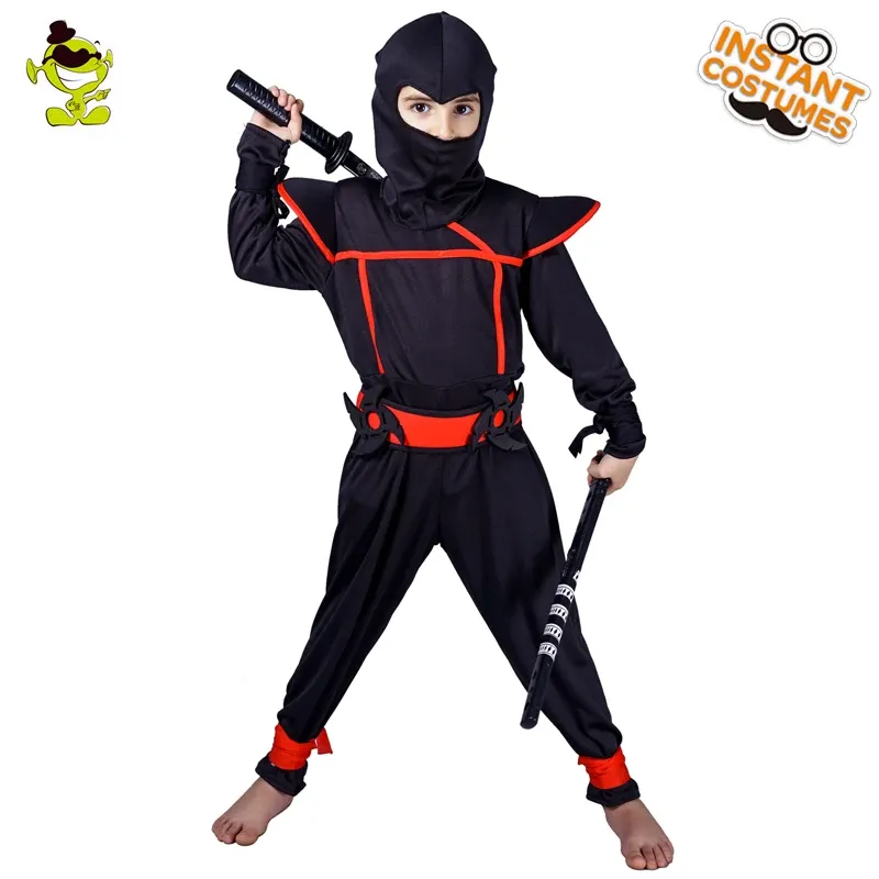 Boy's Ninja Costume Classic Halloween Ninja Clothes Cosplay Purim Kids ...
