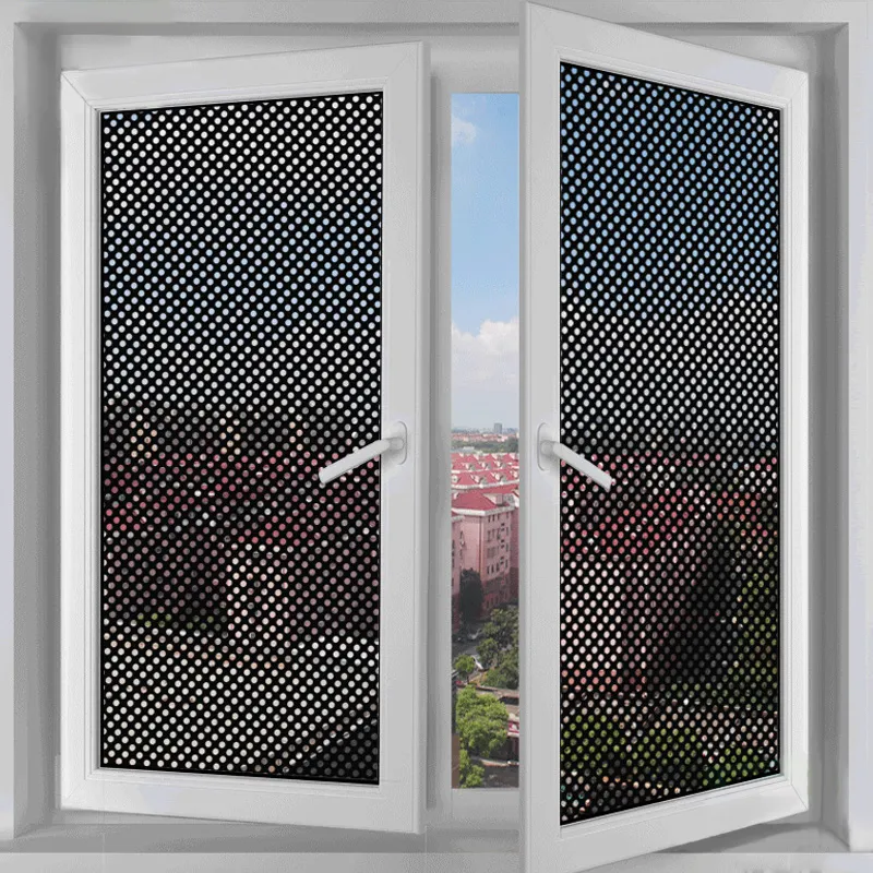 DHgate.com:2024 Self-Adhesive Black Dotted One Way Window Film for Home ...