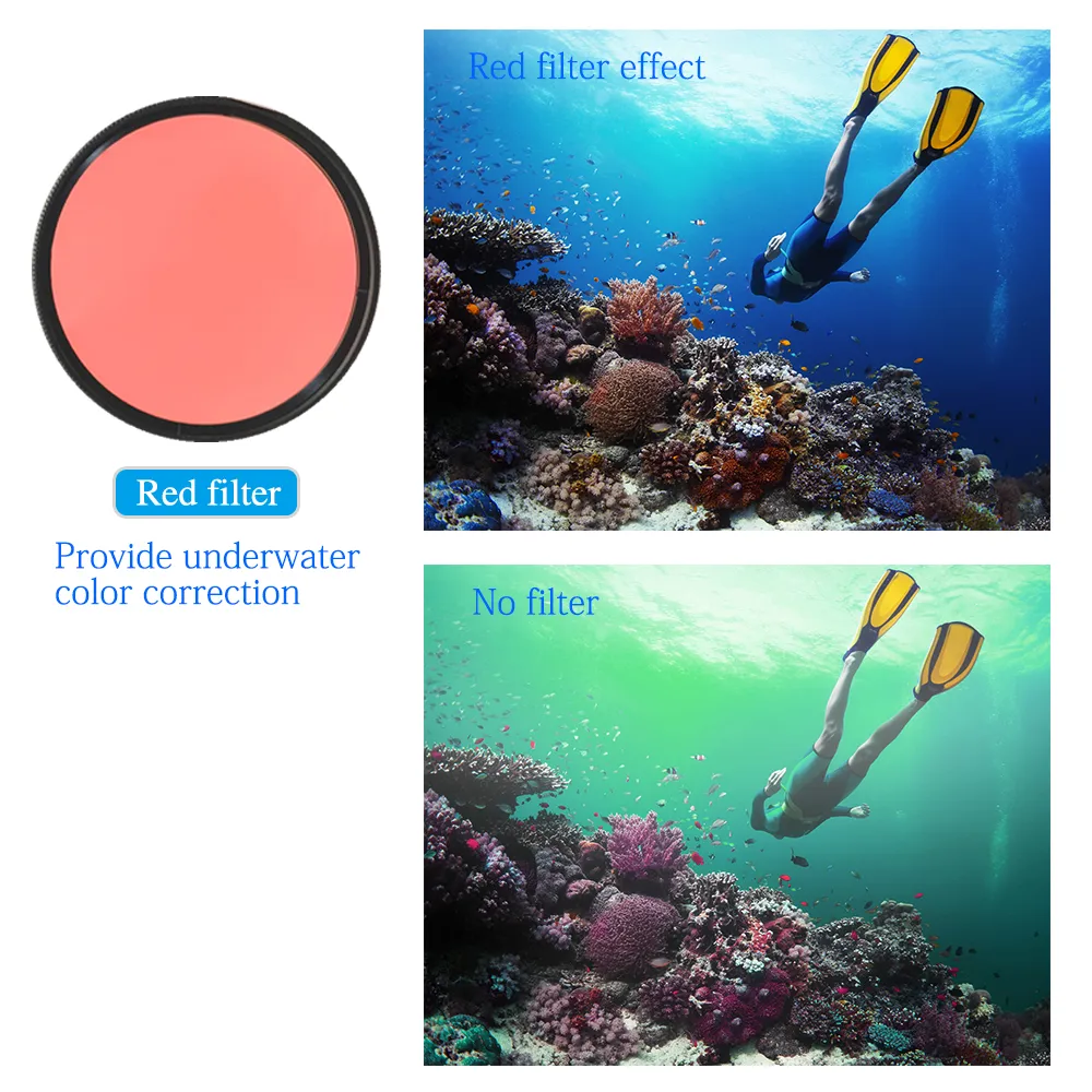 DHgate.com:67mm Red Filter Lens for Underwater Diving Photography ...