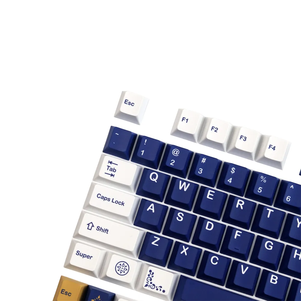 144 KeysPBT Keycaps GMK Lazurite ANSI ISO Enter DYE Subbed Keycaps Set ...