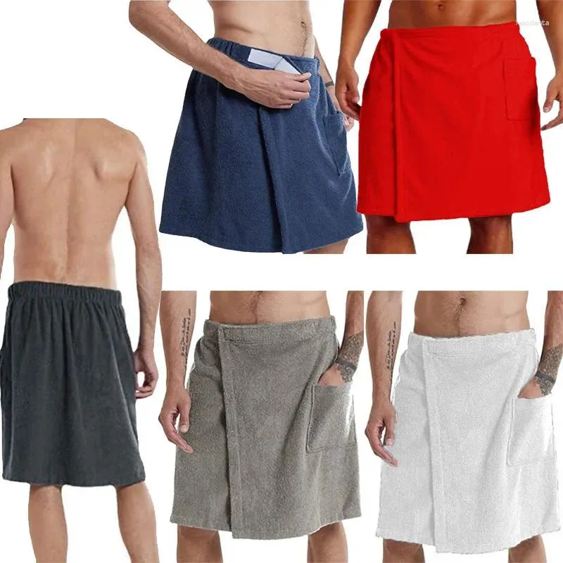 Soft Wearable Bath Mens Towel Robe With Pocket For Men Perfect For ...