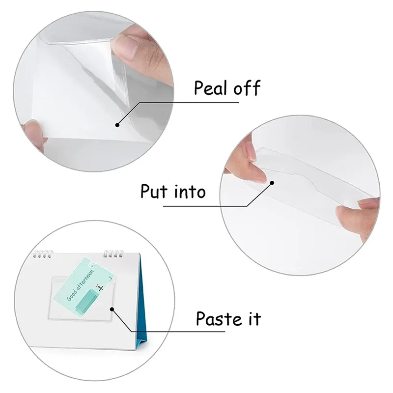 60 Clear Self-Adhesive Card Pockets - Ideal Index Card Holders! Shop ...