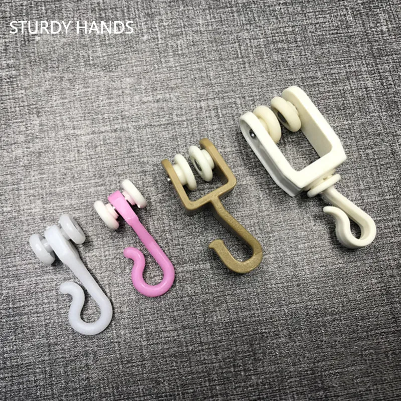 DHgate.com:Curtain Track Pulley U-shaped Rail Roller Hook Wheel Curtain ...