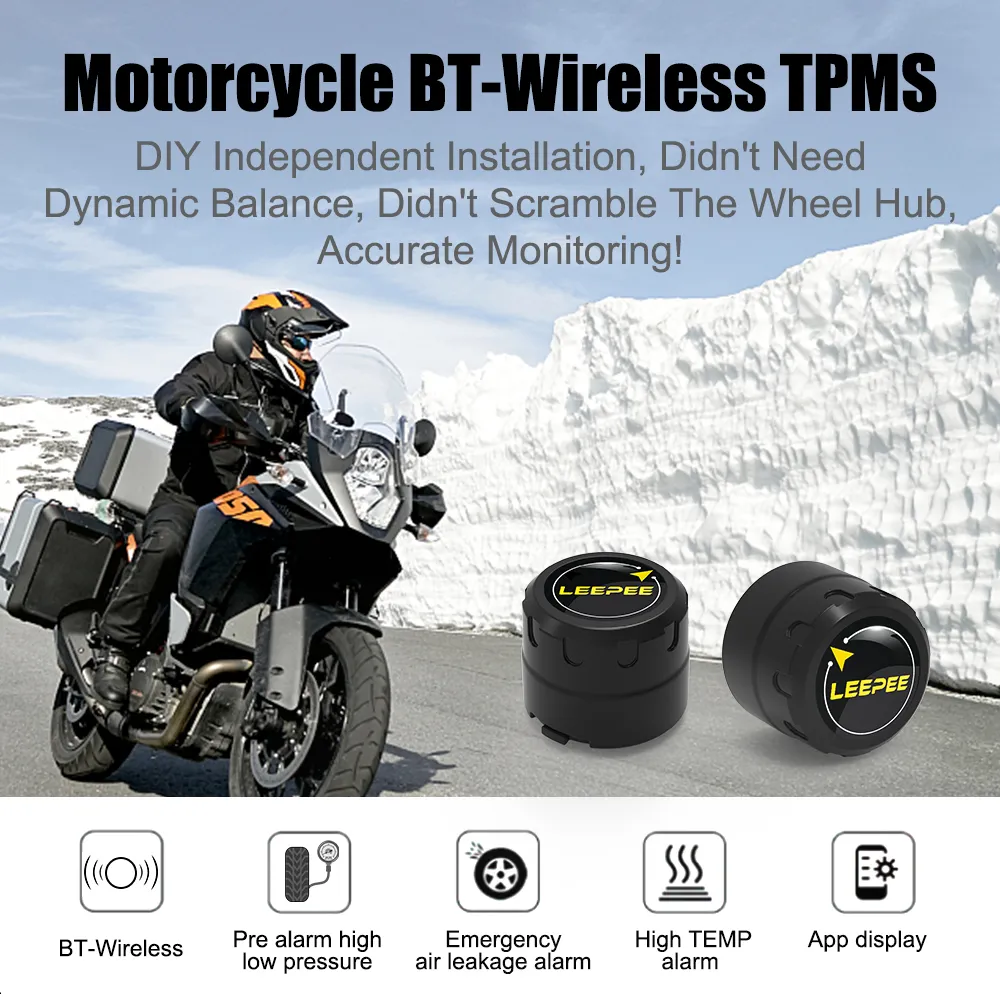 Universal Motorcycle TPMS Sensors, Tire Pressure Monitoring System for ...