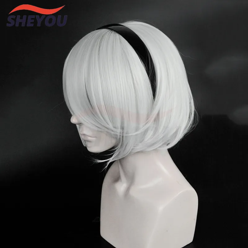 NieR:Automata 2B YoRHa No. 2 Type B Heroine Bobo Cosplay blonde hair ...