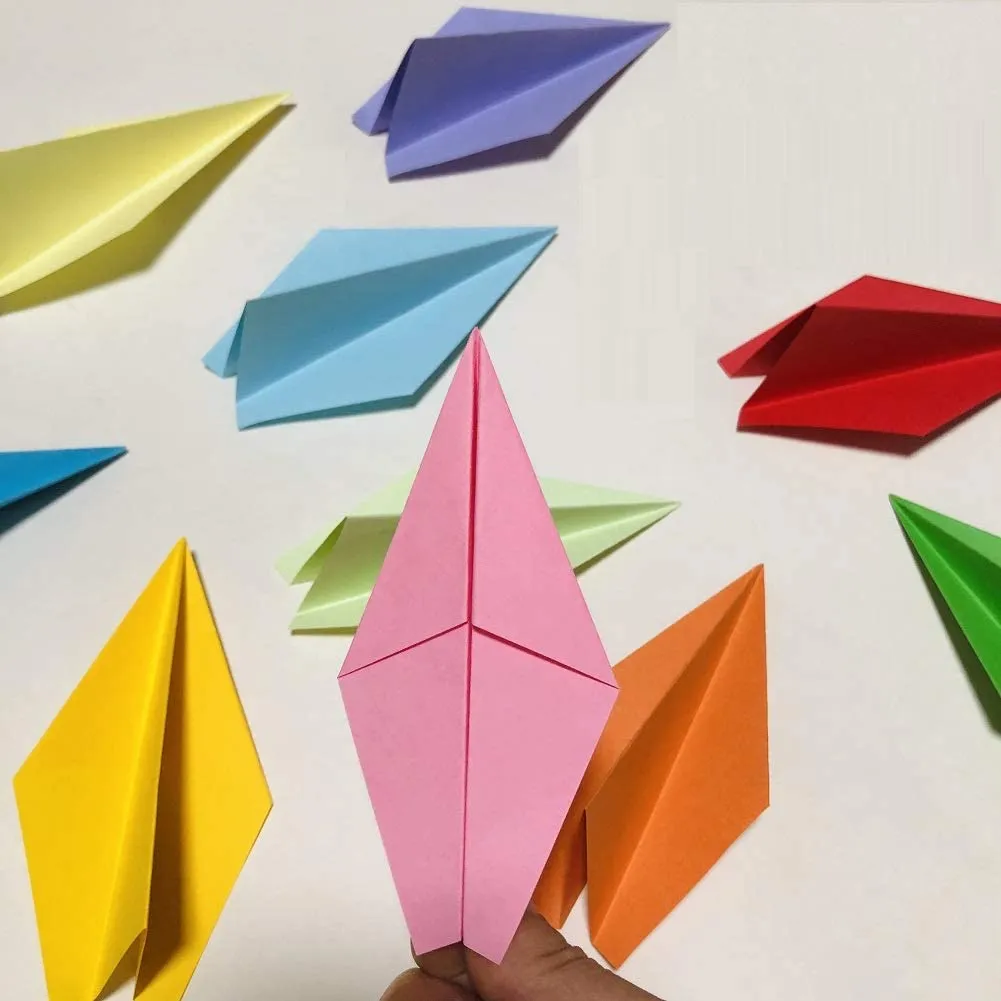 Airplane Theme Party Decorations: 100 Premade Rainbow Origami Paper ...