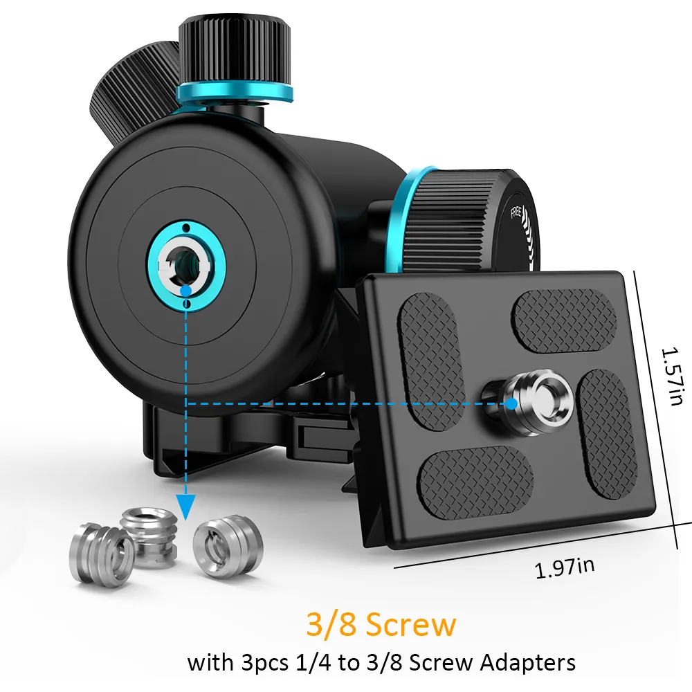 DHgate.com:Andoer TB81X Tripod Ball Head: 360° Panoramic Ball Head for ...