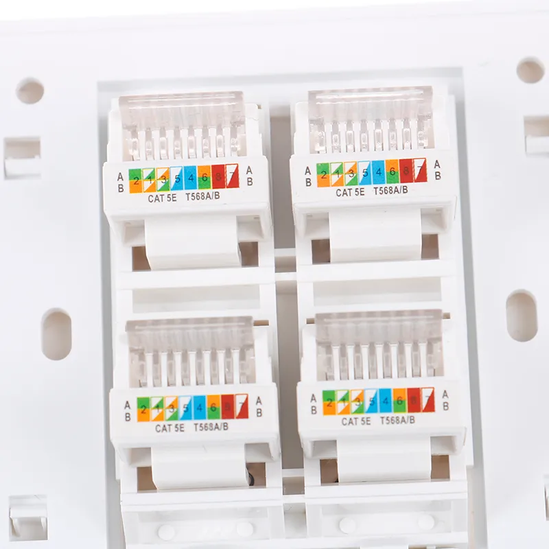 86 Type CAT5E Network Computer Socket Panel, RJ45 Interface Outlet ...