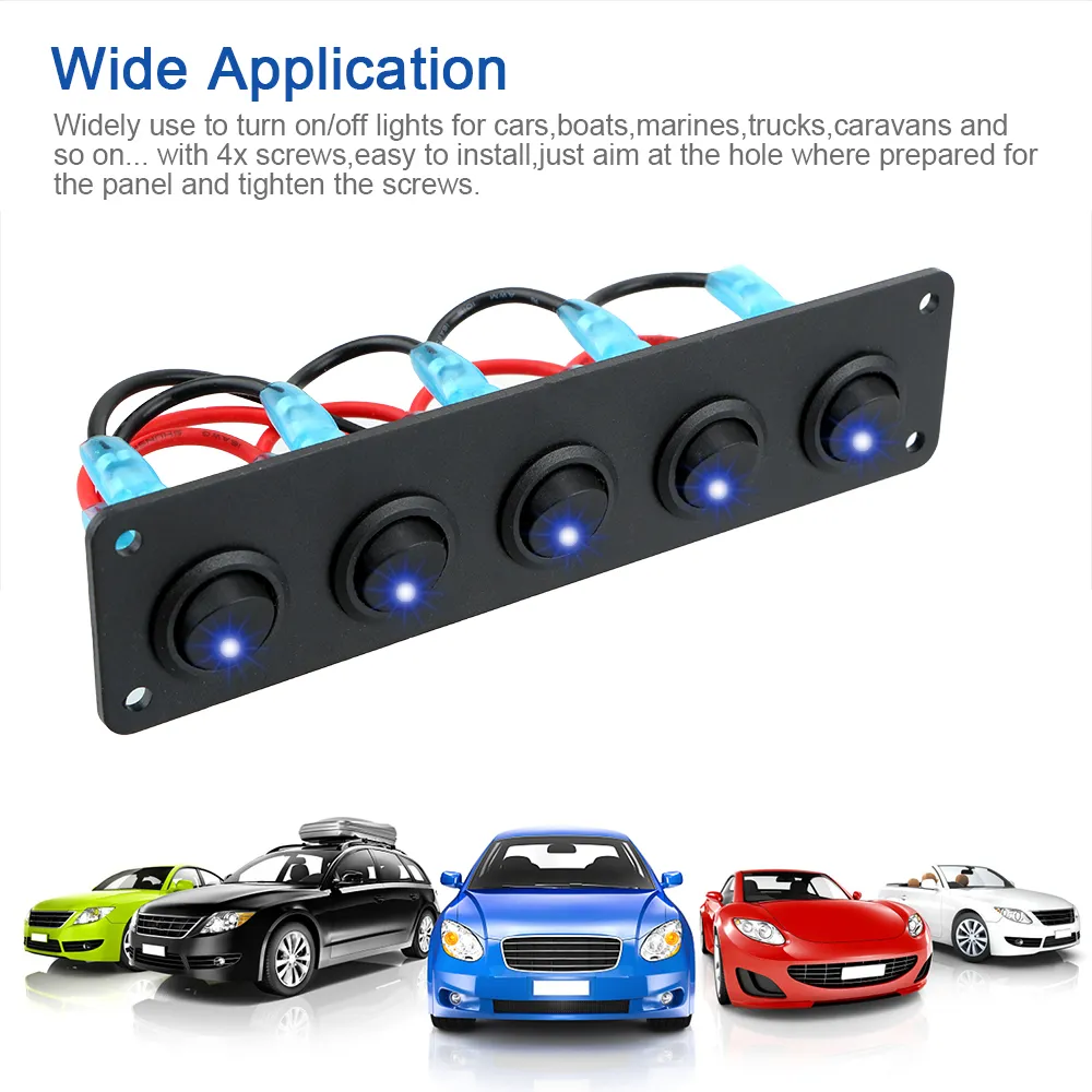 LED mini circuit breaker Toggle Switch Panel for Car, Yacht, Marine ...