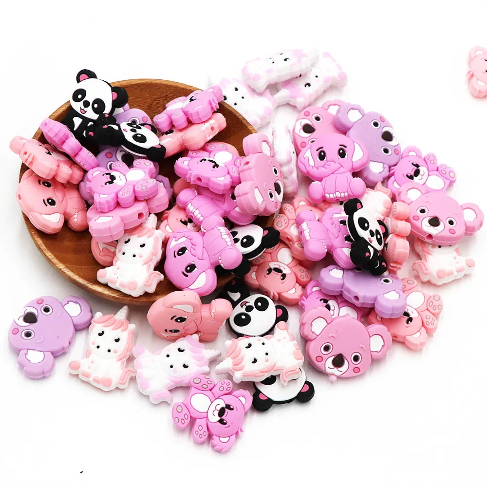 DHgate.com:100PCS Silicone Beads for Jewelry Making, BPA-Free, DIY Chew ...
