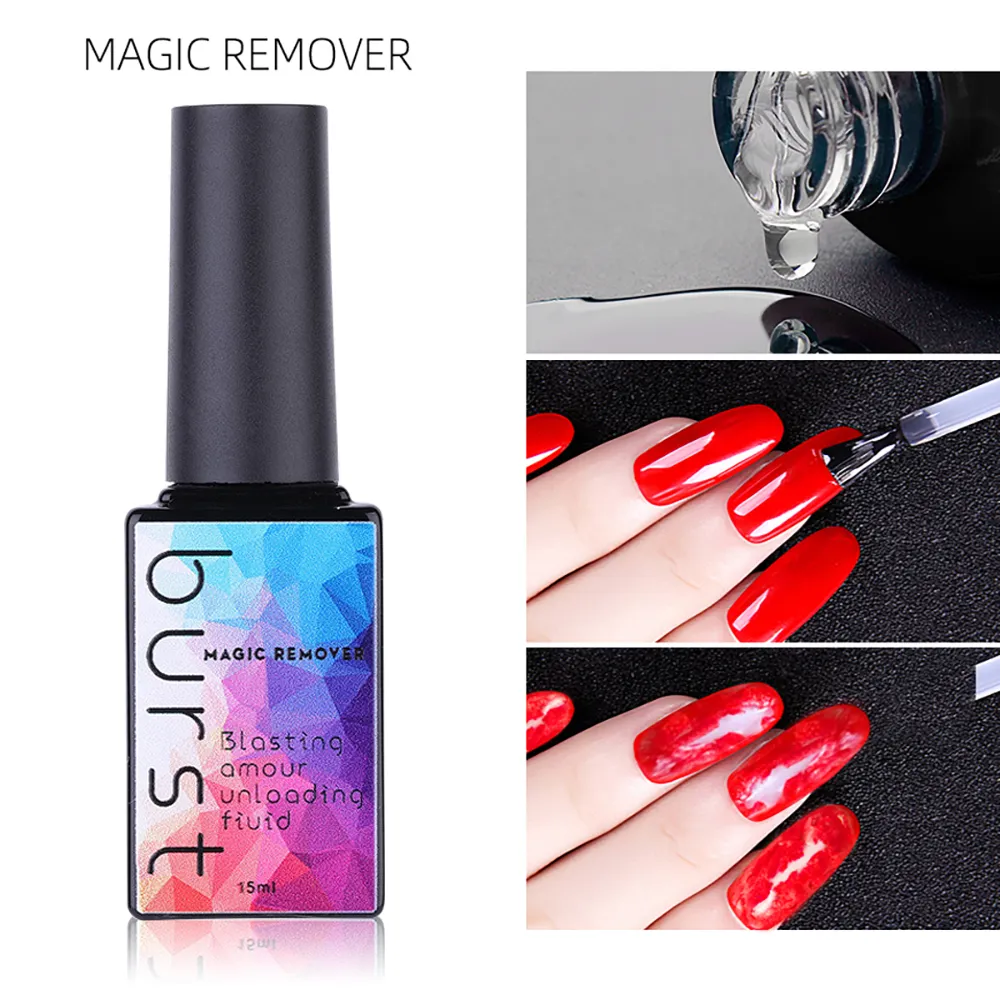 15ml Burst Gel Nail Polish Remover - Fast Soak-Off UV Gel Nail Polish ...