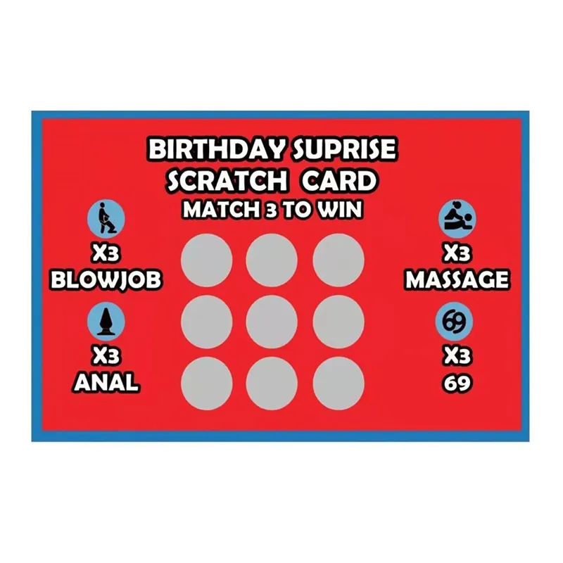 Adult Naughty Scratch Off Gift Cards for Couples - Match 3 to Win ...