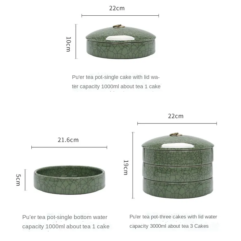 DHgate.com:Creative Cracked Ceramic Tea Canister Cake-Shaped Sealed ...