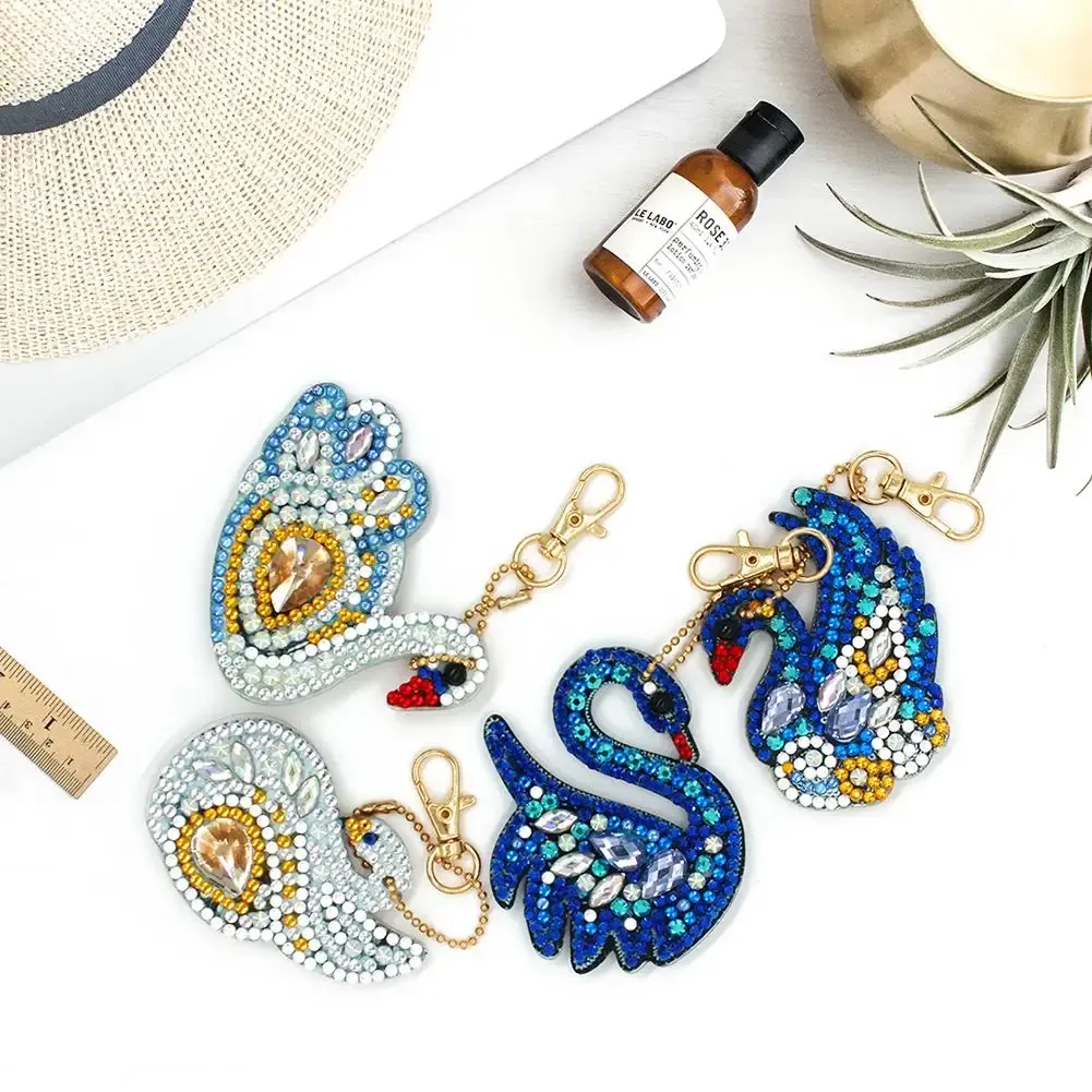 DIY Diamond Painting Keychains - 5D Crystal Art Keyrings, Special Shape ...