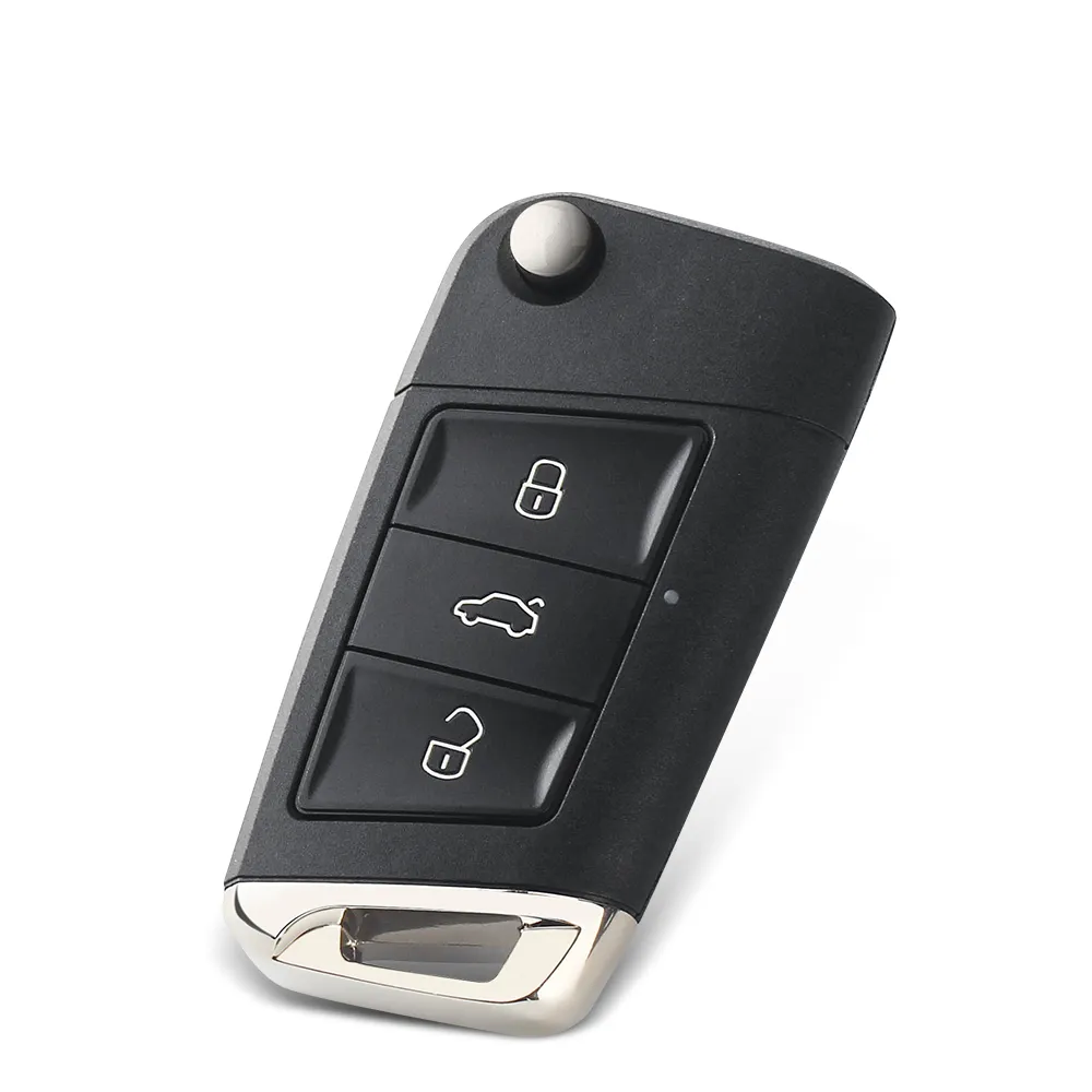 KEYYOU Modified Folding 3-Button Car Key for VW Golf 4 5 Passat B5 B6 ...