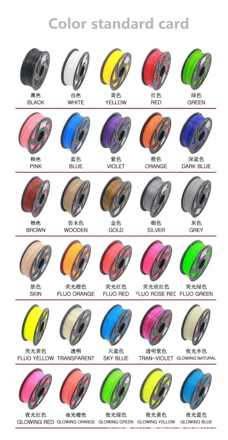 3D Printer PLA Filaments 1.75mm 1KG 2.2LBS High Accuracy ±0.02mm 343M ...