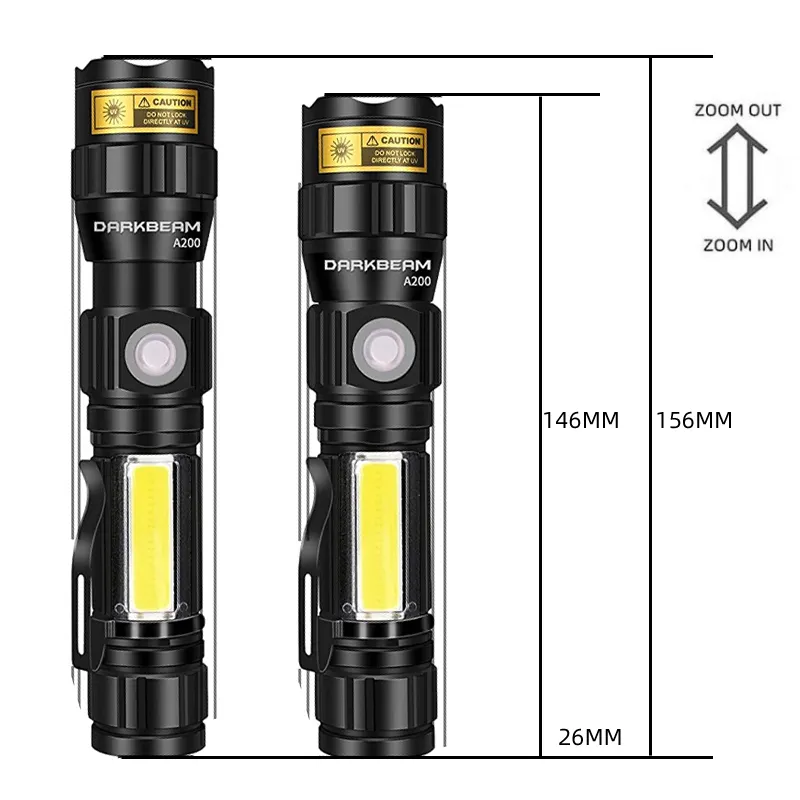DHgate.com:Rechargeable 365NM LED UV Torch - Black Light Wood ...