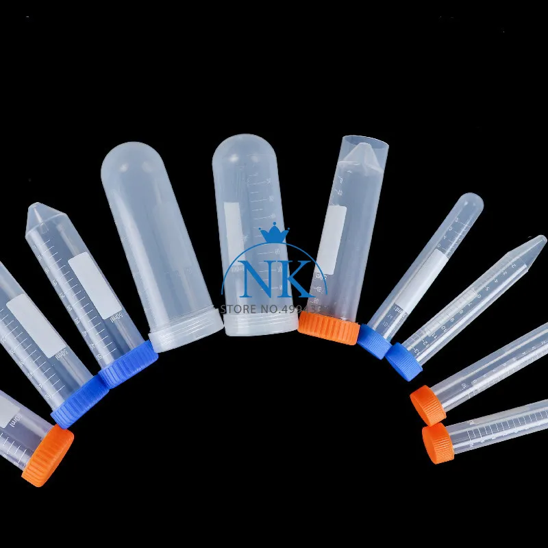 Plastic Centrifuge Tubes with Screw Cap, Small Bottle PCR Tube, 10/15 ...