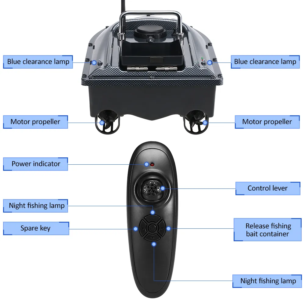 DHgate.com:Smart RC Fishing Boat: Dual Motor Fish Finder Ship with 500M ...