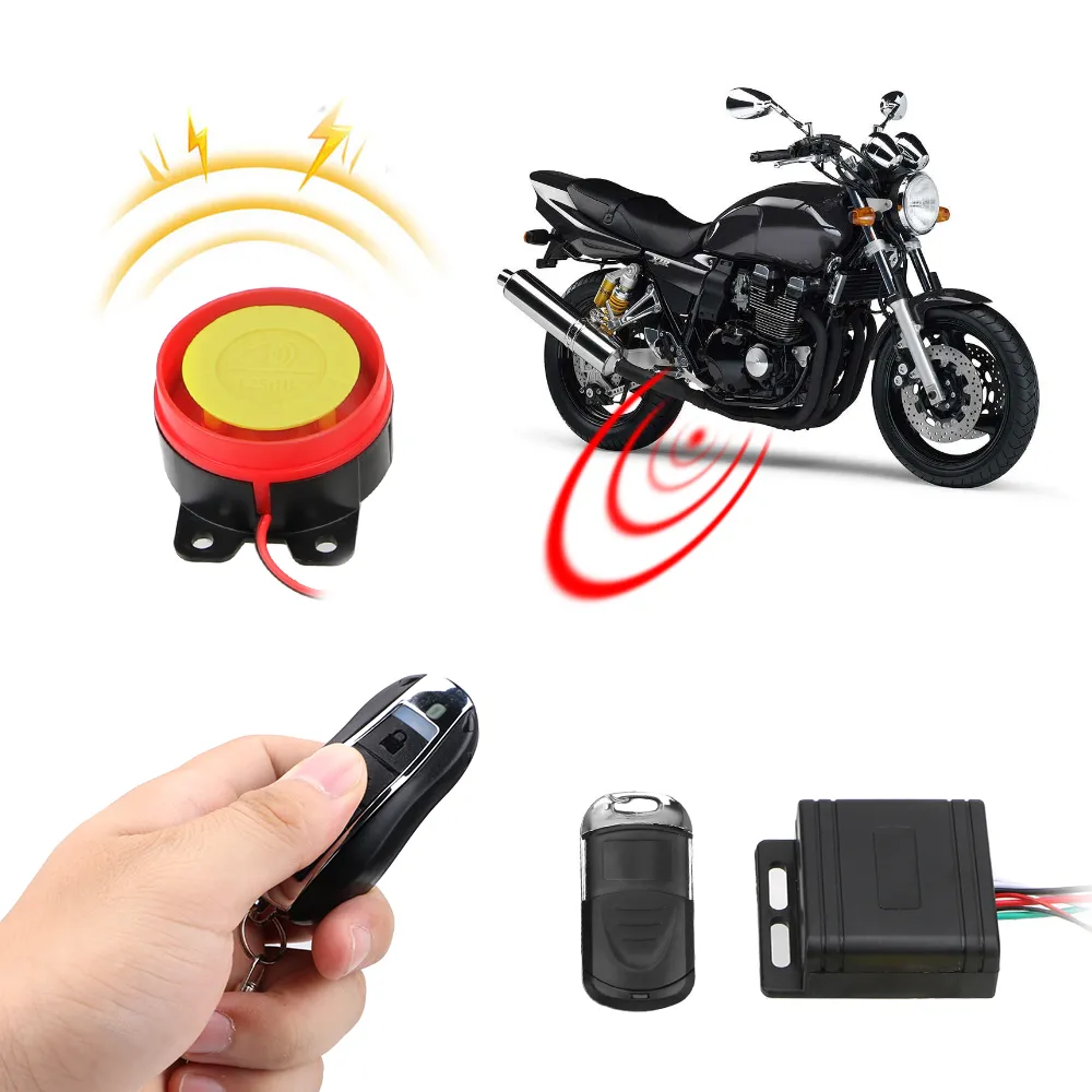 2024 Waterproof 12V Anti-Theft Motorcycle Alarm w/ Remote, High-Power ...