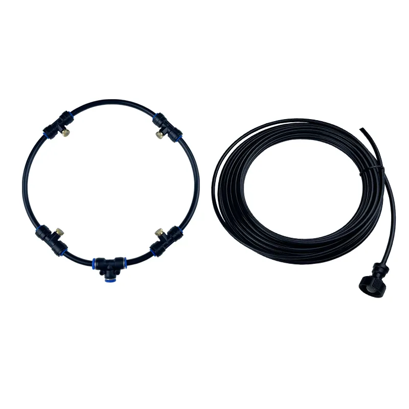 Fan Ring Mist System - 1/4 Inch Misting Cooling Ring with Brass Nozzles ...