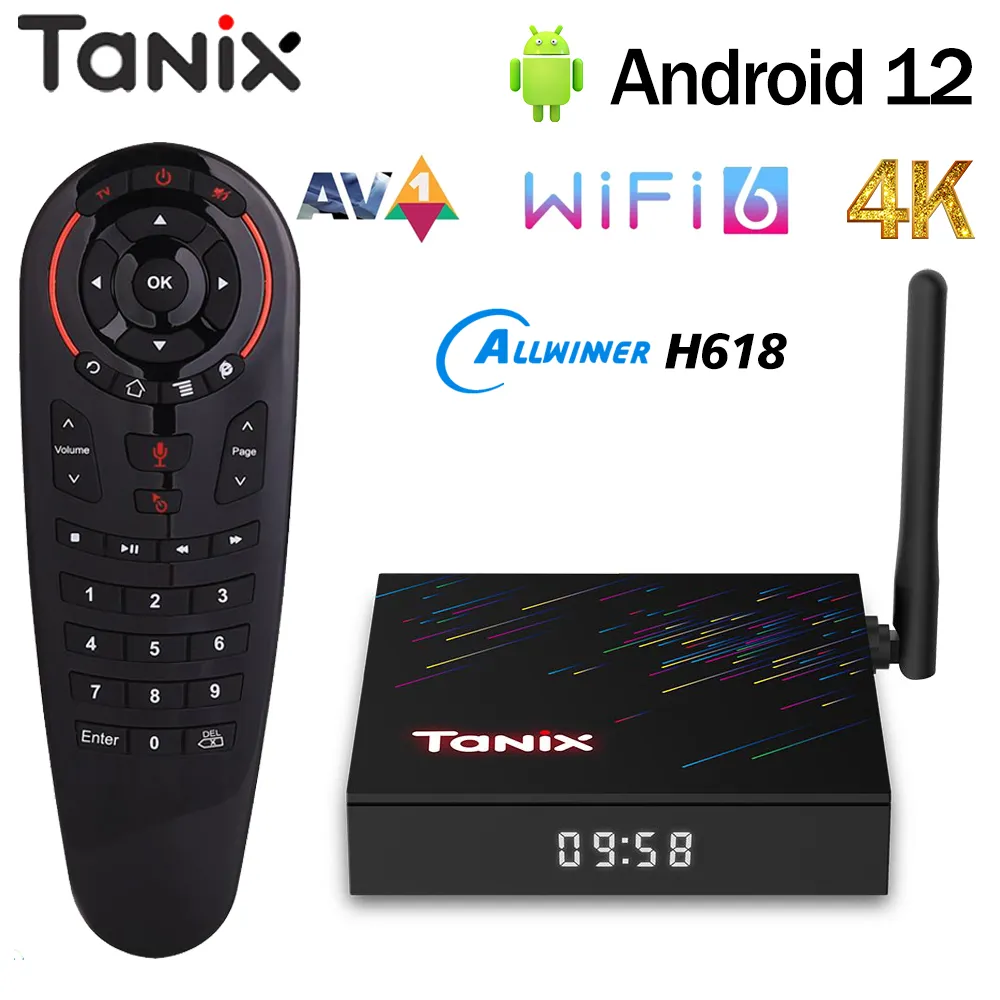 Tanix TX68 Allwinner H618 Android12.0 smart television Box with AV1, 4K ...