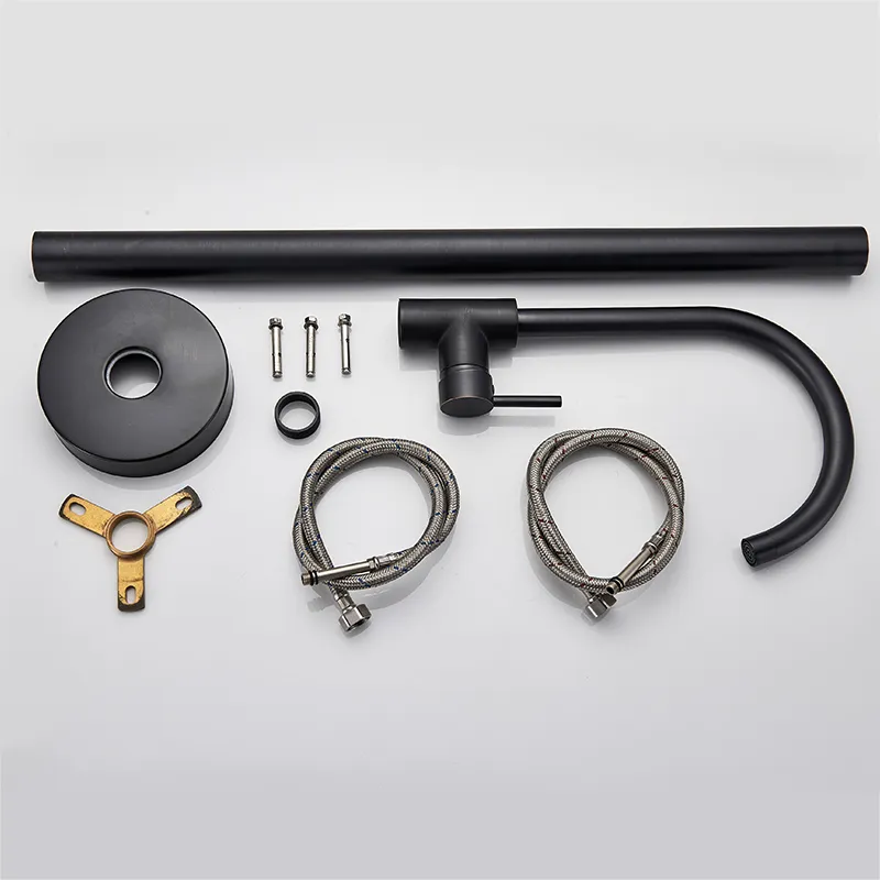 Modern Black Floor Standing Bathtub Faucet - Single Handle Hot & Cold ...