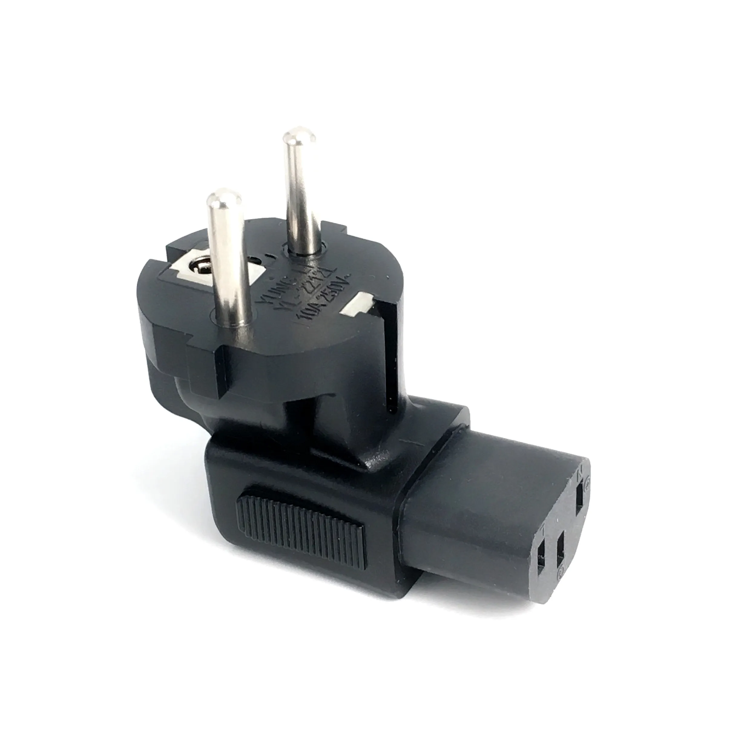 IEC320 C13 to European Schuko CEE 7 Right Angle Plug Adapter for ...