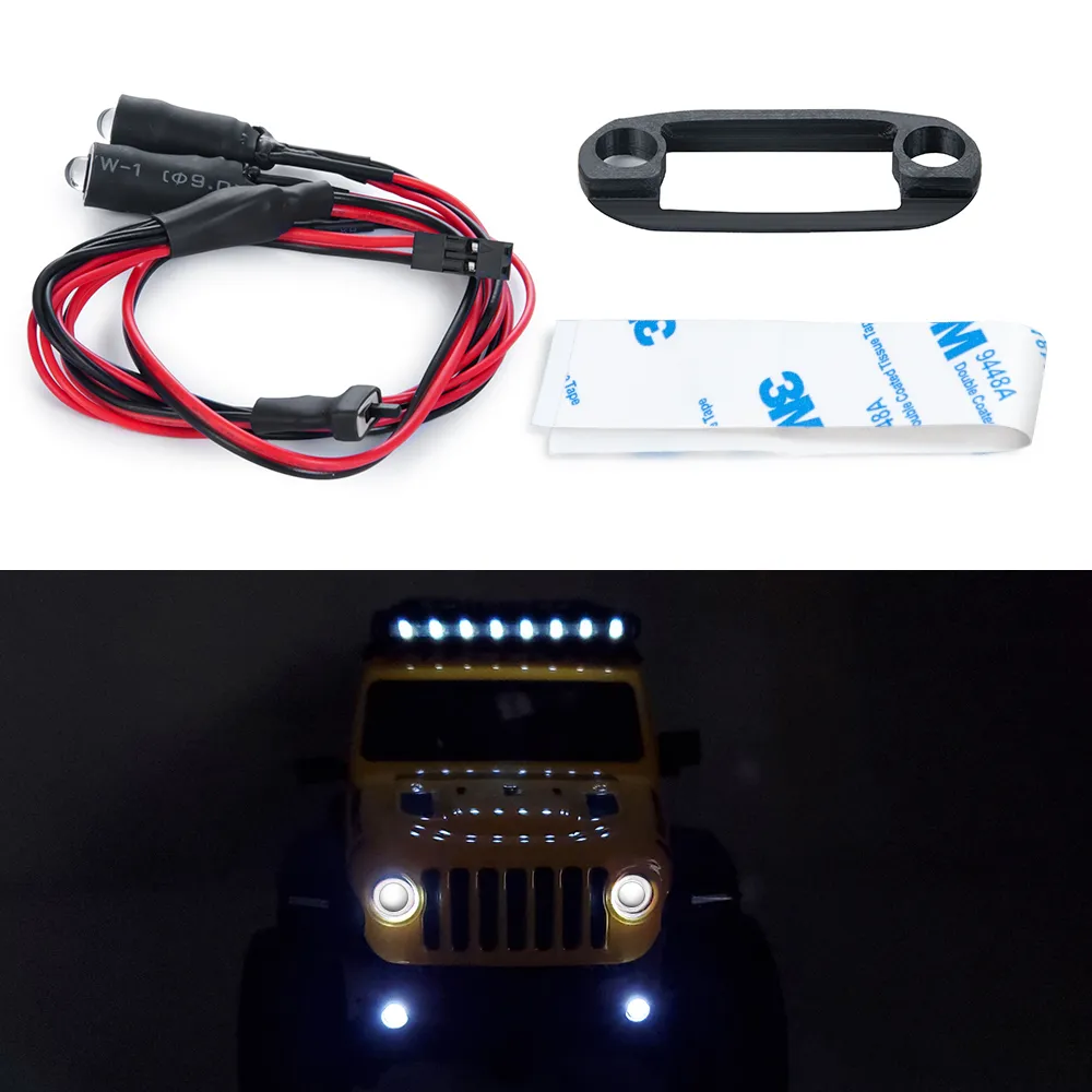 DHgate.com:SCX24 Front Bumper LED Light Headlight Lamp with Mount ...