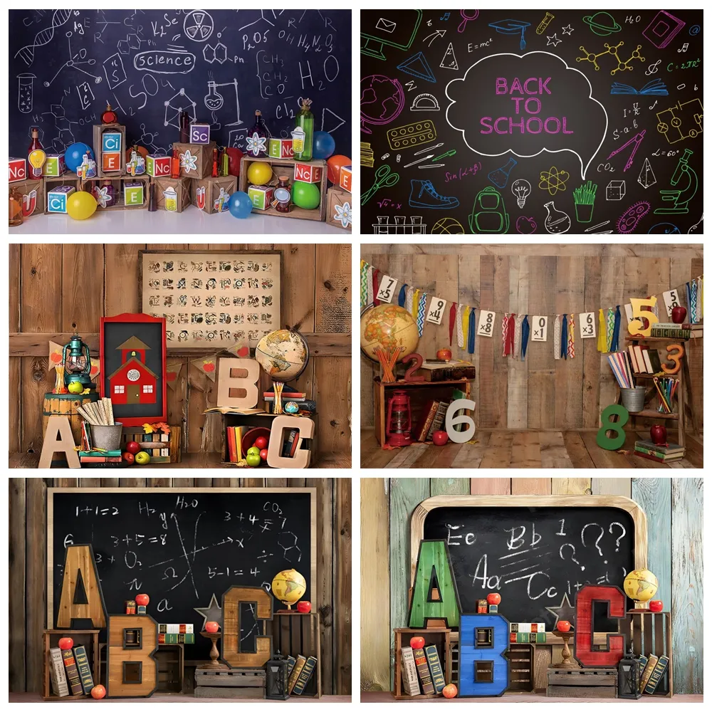 Classroom Chalkboard Style Photography Backdrop: Childrens Blackboard ...