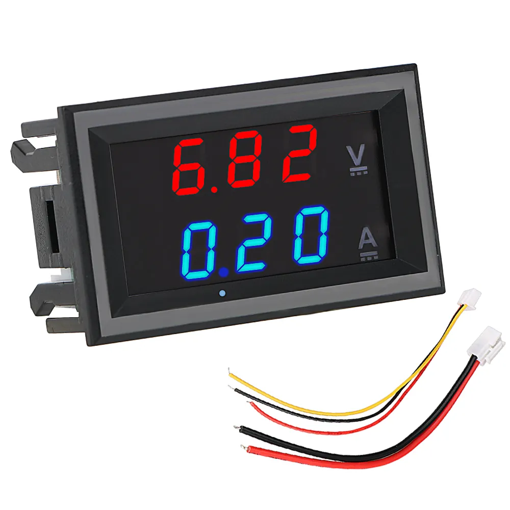 DIYWORK Digital Voltmeter Ammeter 100V 10A DC Mini Voltage Indicator ...