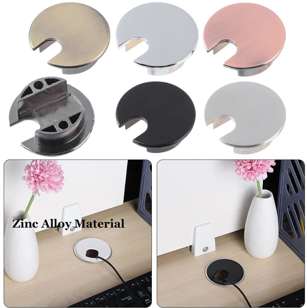 Desk Hole Cover Zinc Alloy Cable Tidy Wire Hole Cover for Desktop ...