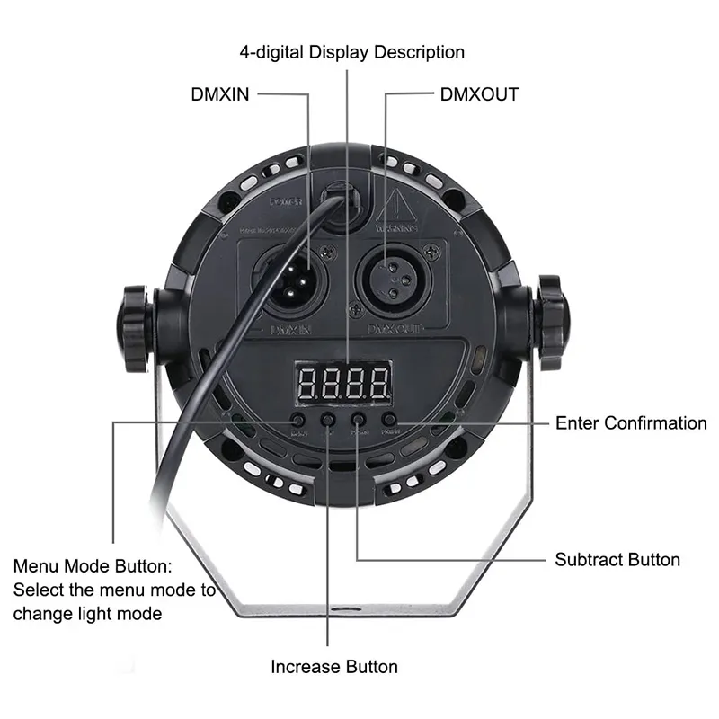 12W 12LED UV DJ Disco Party Light - Purple and Black Laser Projector for Home, Bar, and ...