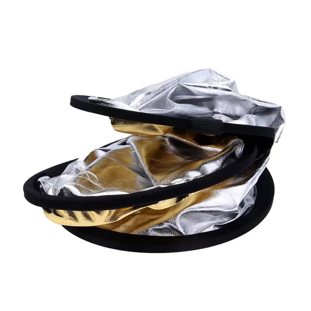 2in1 30cm Gold Silver Photography Reflector Diffuser for Studio Product ...