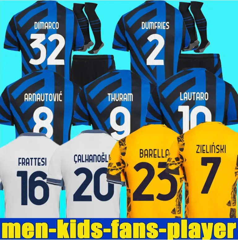 Inter Soccer Soccer Uniform Sets Maglia, BARELLA, LAUTARO, Milan ...