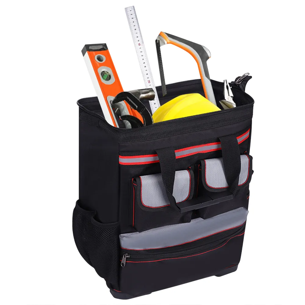 2024Electrician Tool Bag, Wear-Resistant Canvas Shoulder Backpack for ...