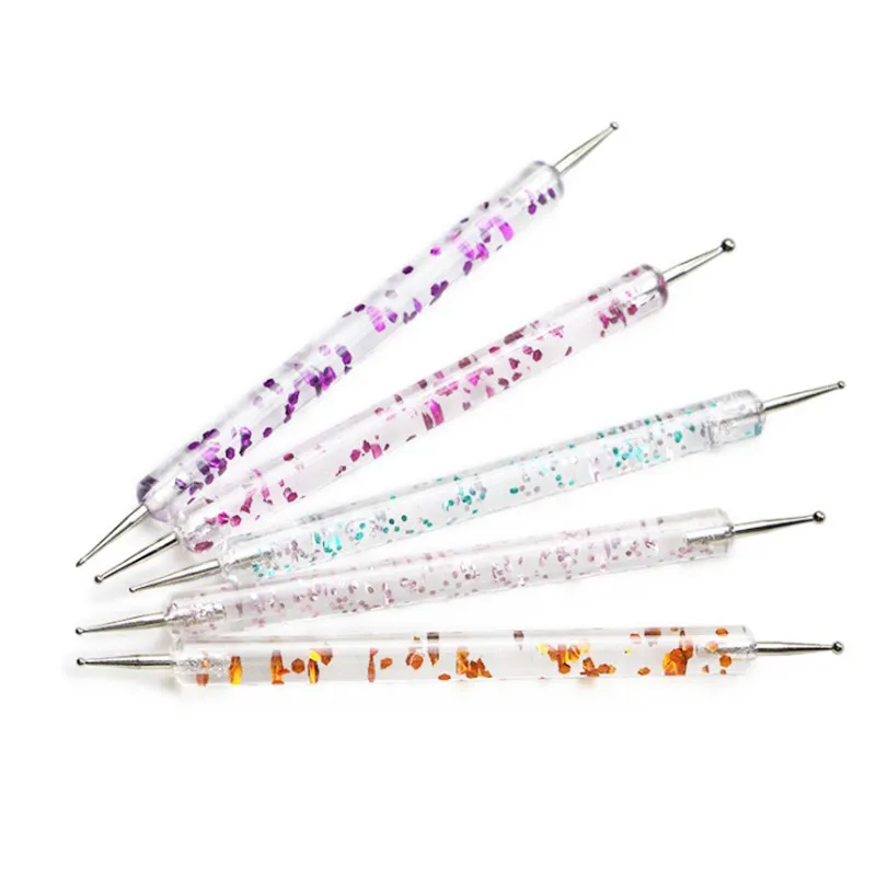Dual-Ended Nail Art Dotting Pens with Stainless Steel Tips for Manicure ...
