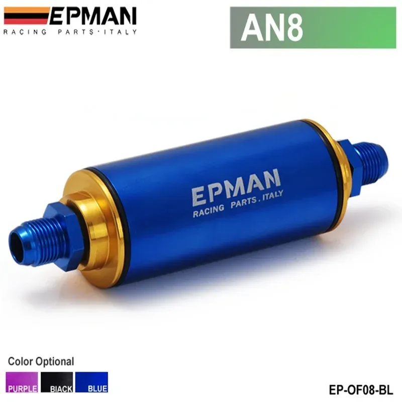 EPMAN Racing Blue AN8 Hi-Flow Alloy changing a fuel filter with Steel ...