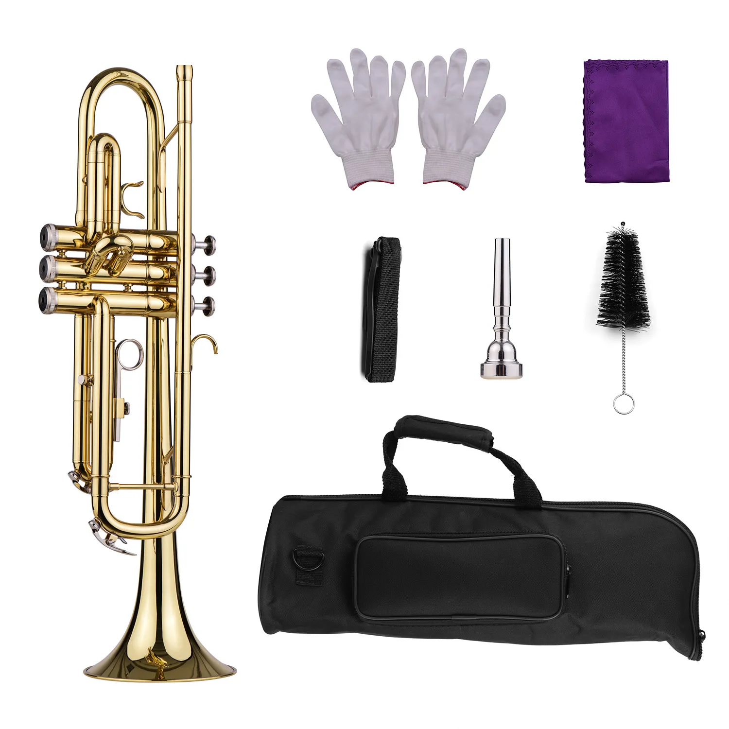 DHgate.com:Exquisite Brass Bb B Flat Muslady Trumpet Includes ...