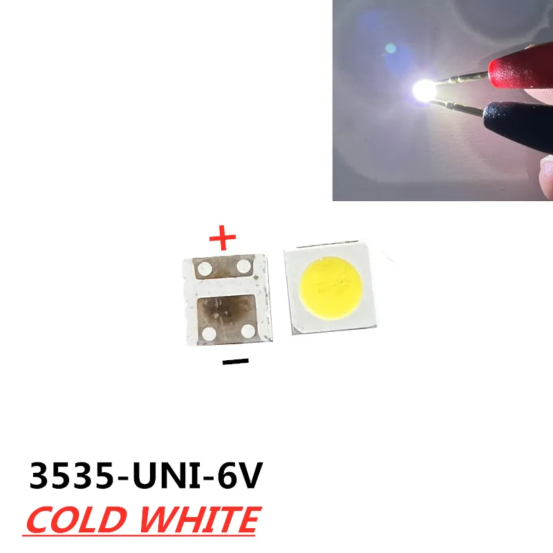 2W 6V 3535 3V Cool White LED SMD Diodes for LCD TV Backlight Repair ...