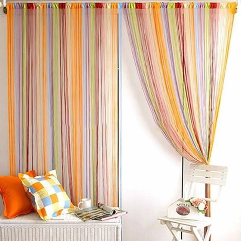 Colorful String Curtains - Decorative Door & Window Panel, Multi-Color ...