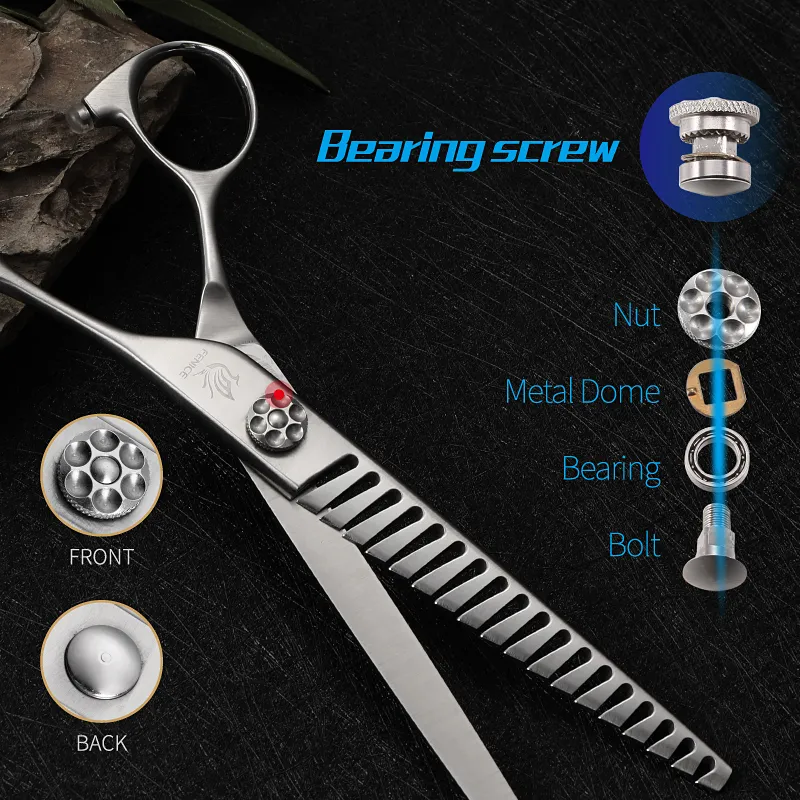 Professional VG10 Steel Thinning Scissors: Precise Pet Grooming Shears ...