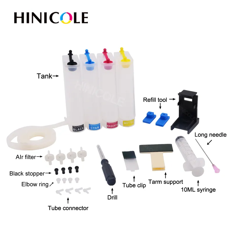 Continuous Ink Supply System Kit, CISS Ink Cartridges Replacement for ...