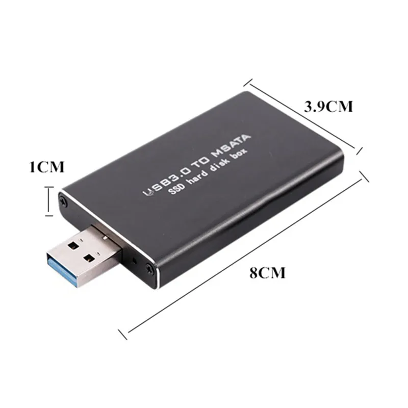USB 3.0 MSATA SSD Enclosure: High-Speed External Hard Drive Adapter for ...