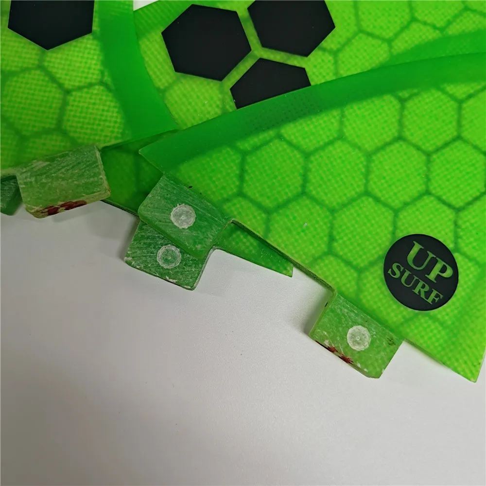 DHgate.com:UPSURF Green Honeycomb Fibreglass Double Tab FCS AM2 GAM Tri ...