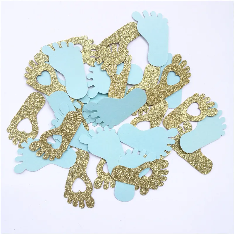Table Confetti: Baby Feet Decorations, Celebration Sprinkle Cutouts For ...