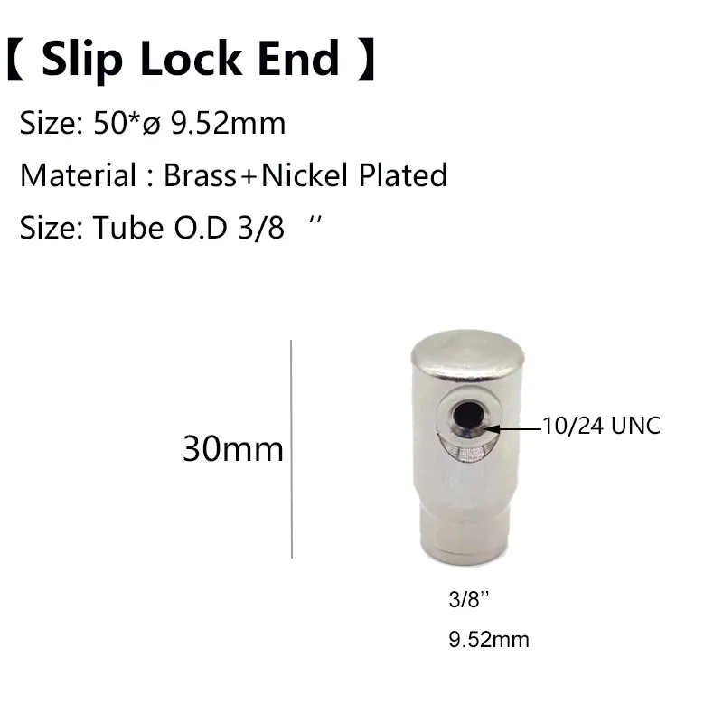 10 Pack 3/8 Inch Slip-Lock Pipe End Cap with 3/16 Inch Female Thread ...