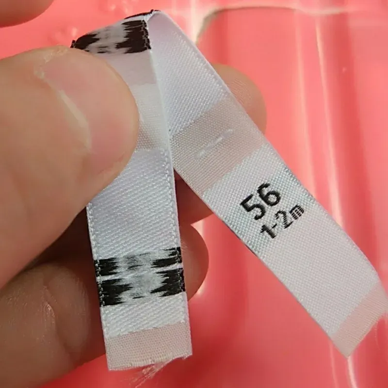 Baby Clothing Size Labels - White Damask Polyester Size Markers 56-98 ...