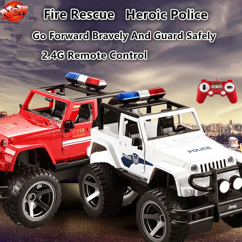 Large Remote Control Ambulance Toy 2.4G 4WD City Rescue Vehicle with ...