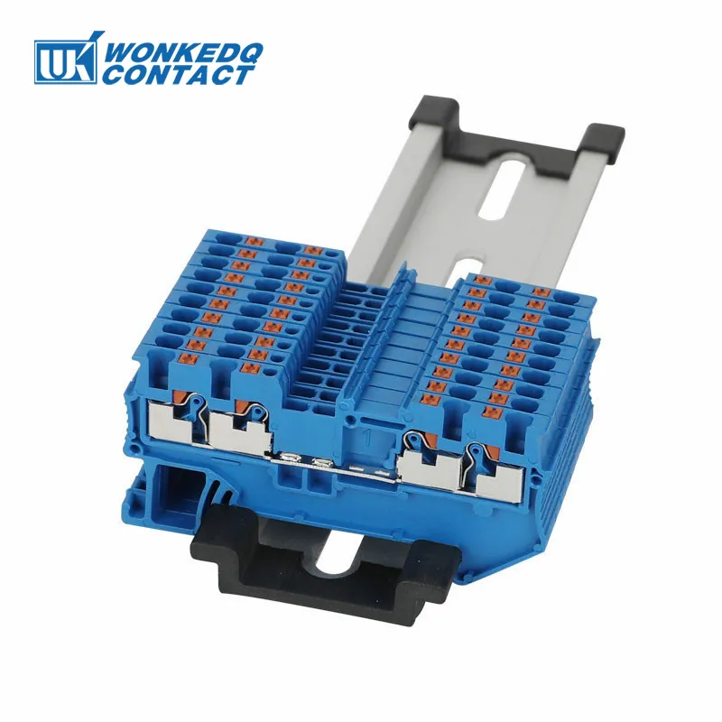 PT 1.5-QU Push-in 4-Conductor Quad Plug Electrical Connector Din Rail ...